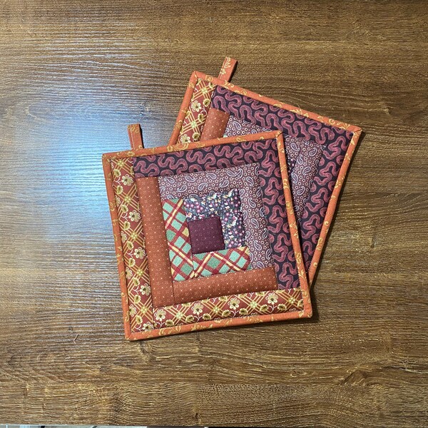 Patchwork Potholders - Etsy