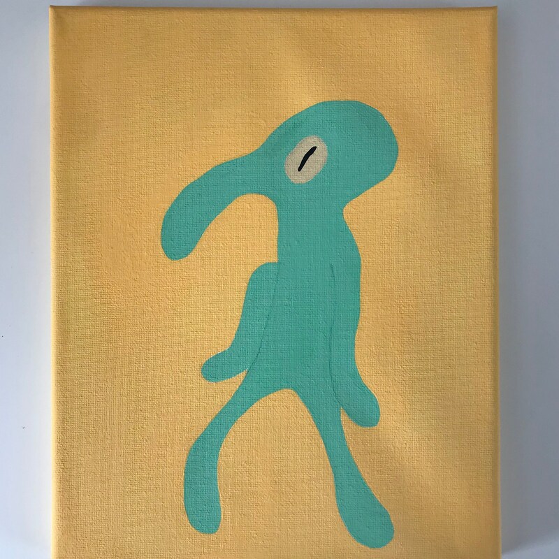 Squidward Painting - Etsy