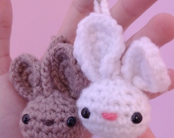 Crochet Bunny Keychain - Etsy