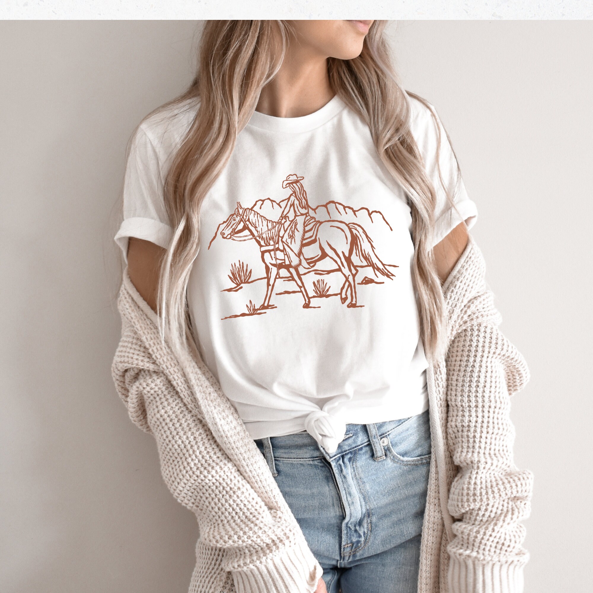 Cowgirl on Horse Design, Cowgirl PNG, Horse Rider, Western Design ...