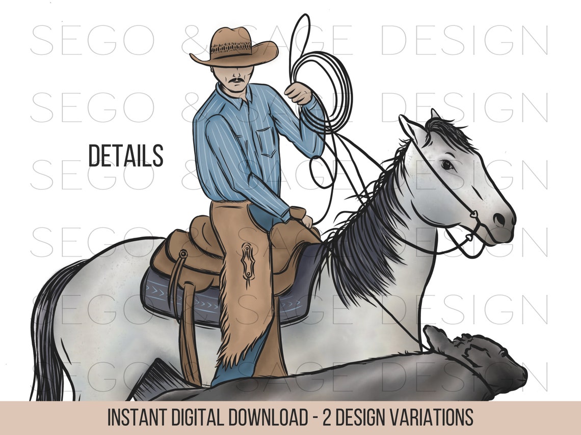 Kicking up Dust, Western PNG, Cowboy Design, Roping PNG, Rodeo Graphic ...