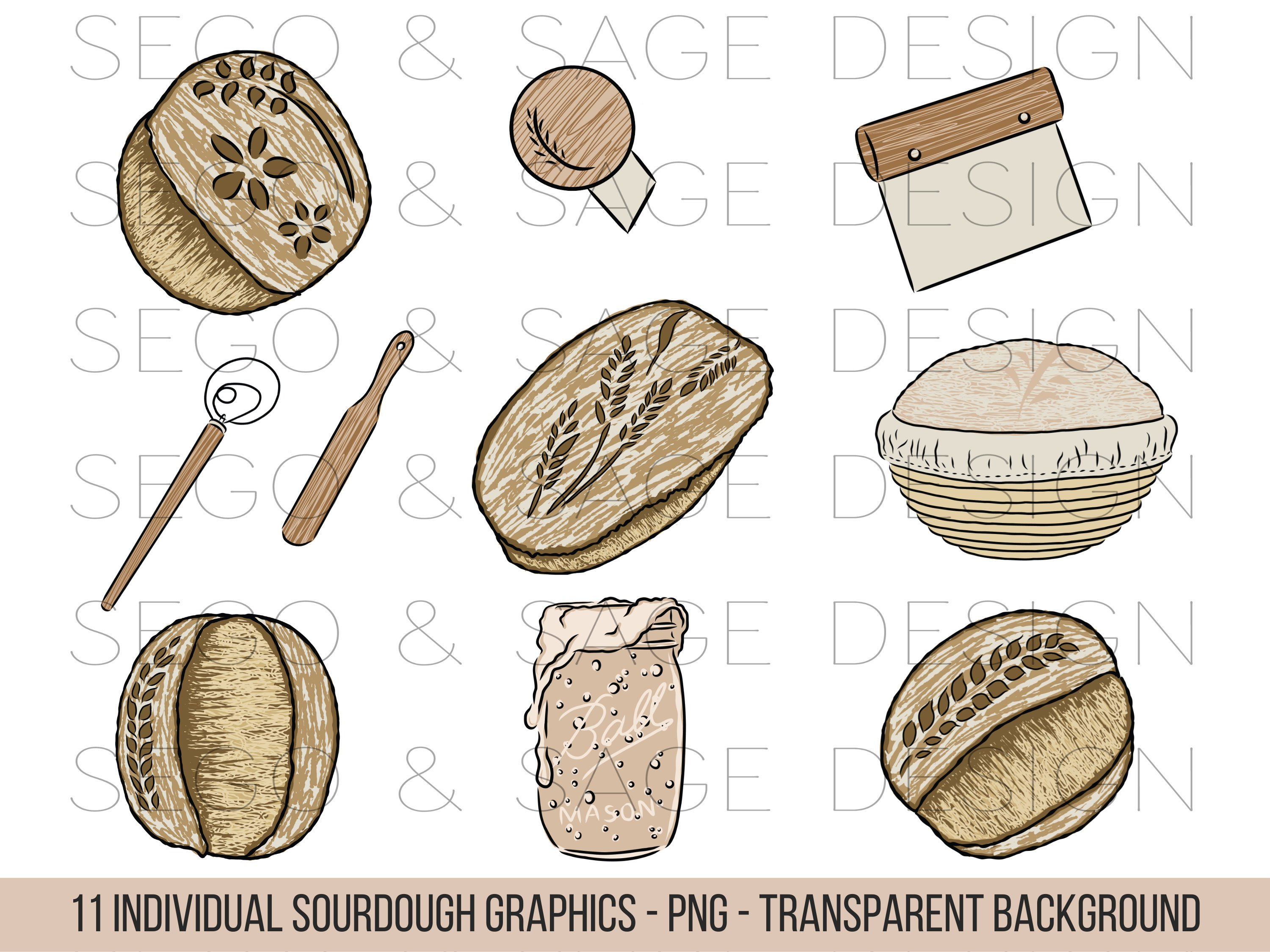 Sourdough Bread PNG, Sourdough Graphic, Bread Designs, Baking Instagram ...