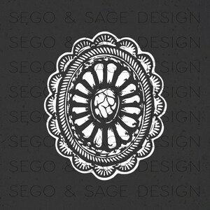 Concho PNG, Western PNG, Western Design, Cowgirl Print, Turquoise PNG ...