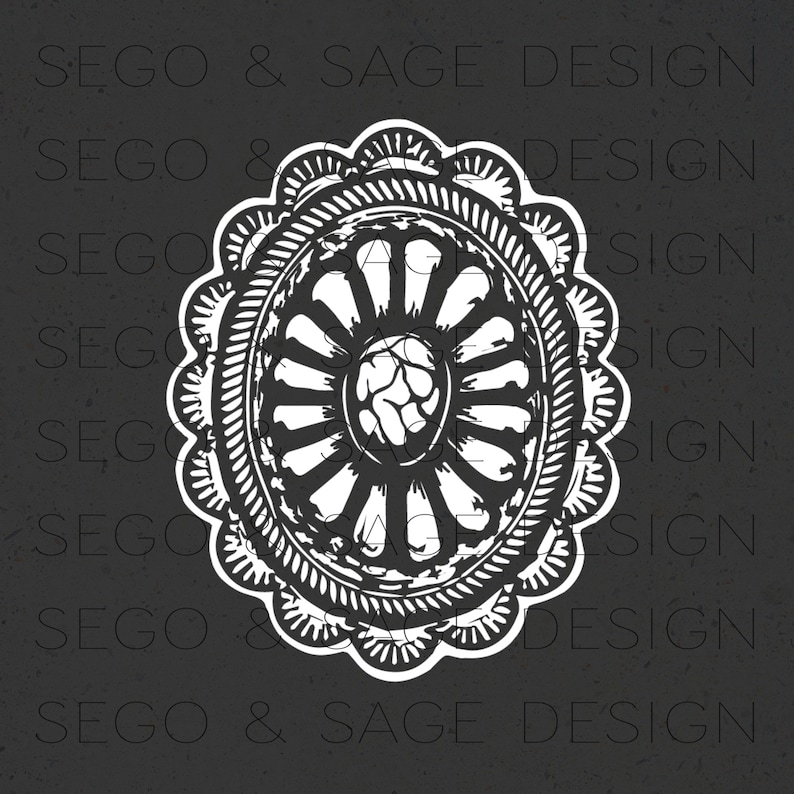 Concho PNG, Western PNG, Western Design, Cowgirl Print, Turquoise PNG ...
