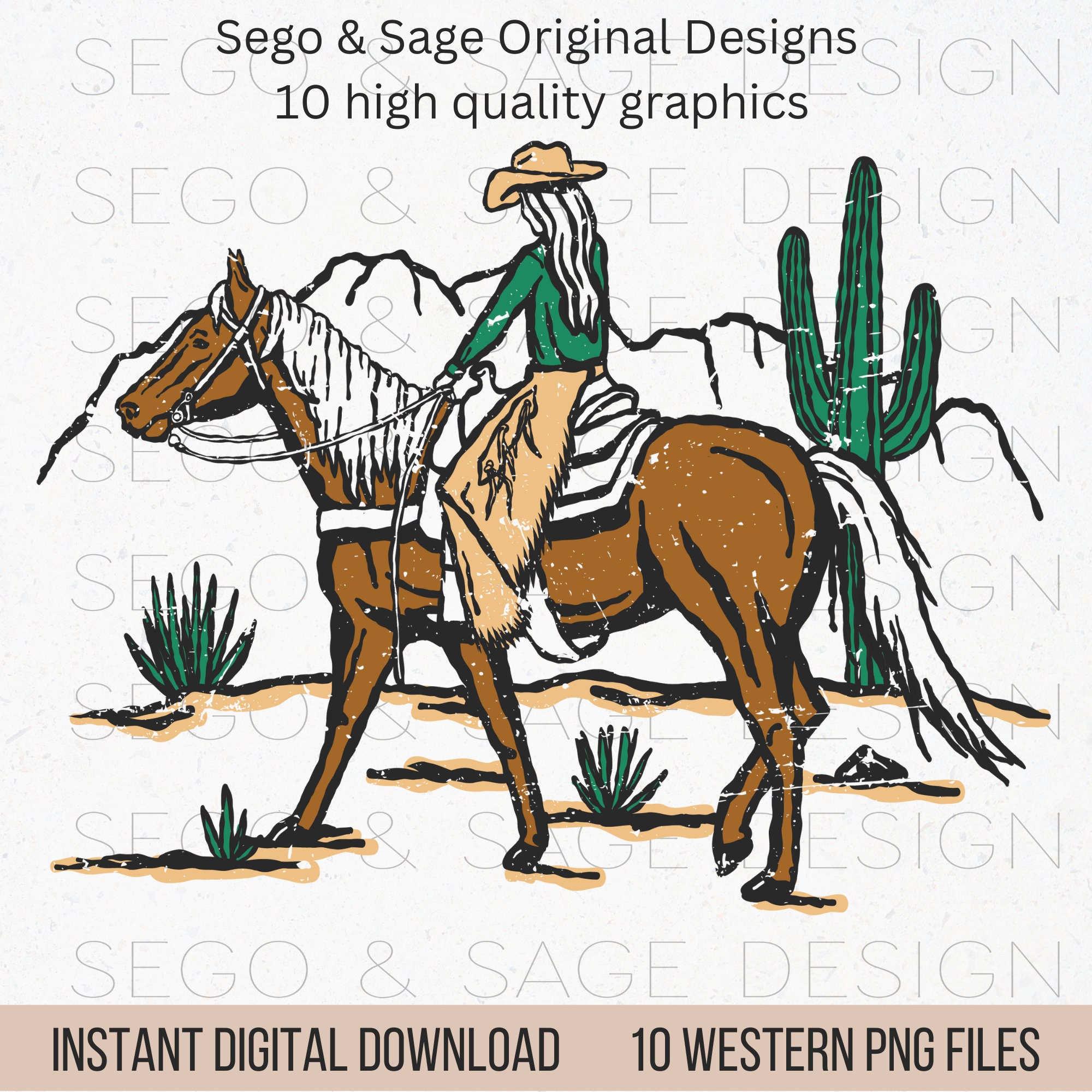 Western PNG Bundle Cowgirl Design Bundle Cowboy PNG Bundle - Etsy