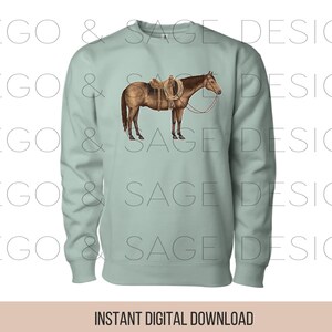 Ranch Horse, Roping Horse, Cowboy PNG, Rodeo Design, Ranching Graphic ...