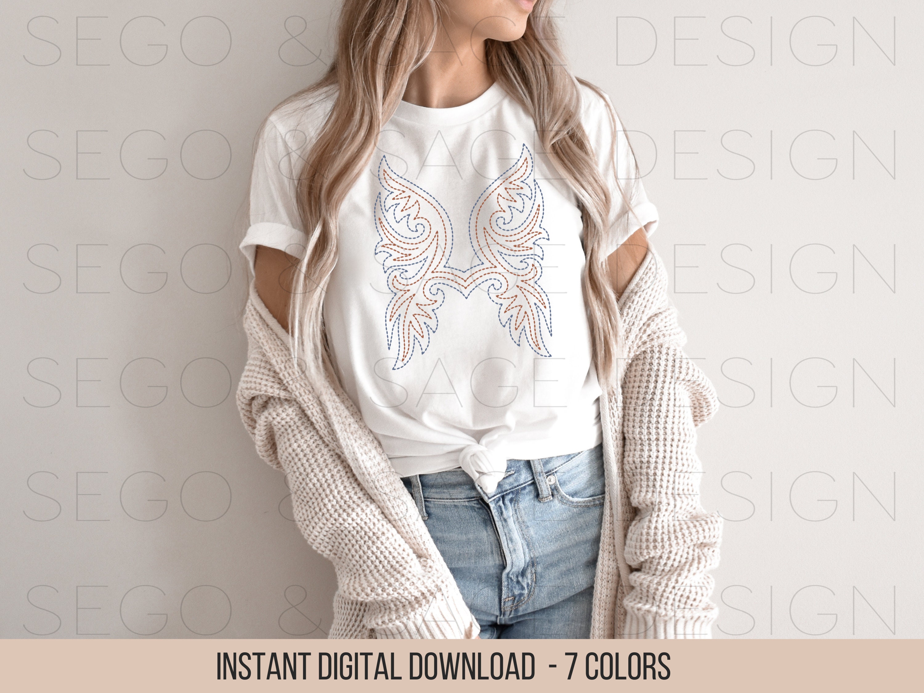 Butterfly Boot Stitch, Western Stitch, Cowboy Boot Design, Western ...