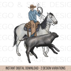 Kicking up Dust, Western PNG, Cowboy Design, Roping PNG, Rodeo Graphic ...