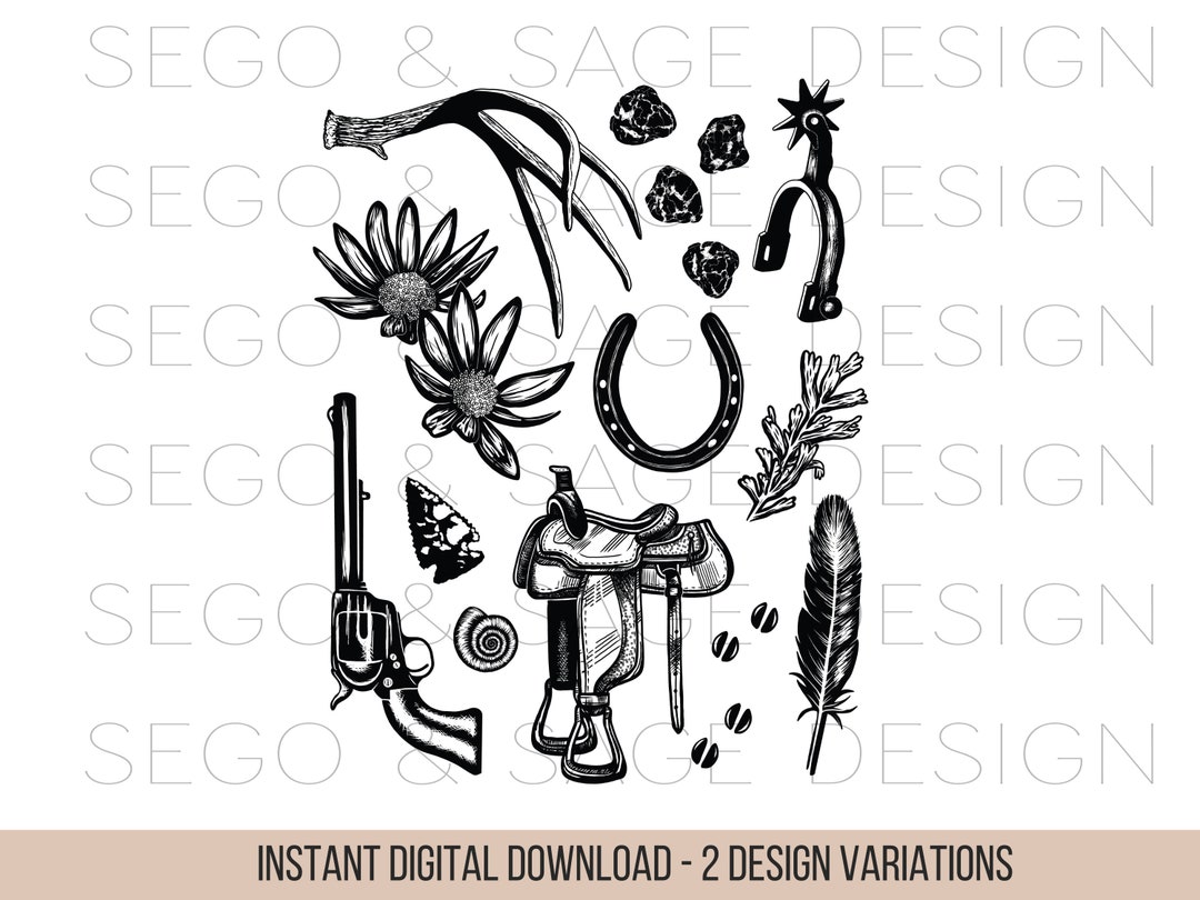 Western Elements, Cowboy Design, Western Sticker PNG, Outdoors ...