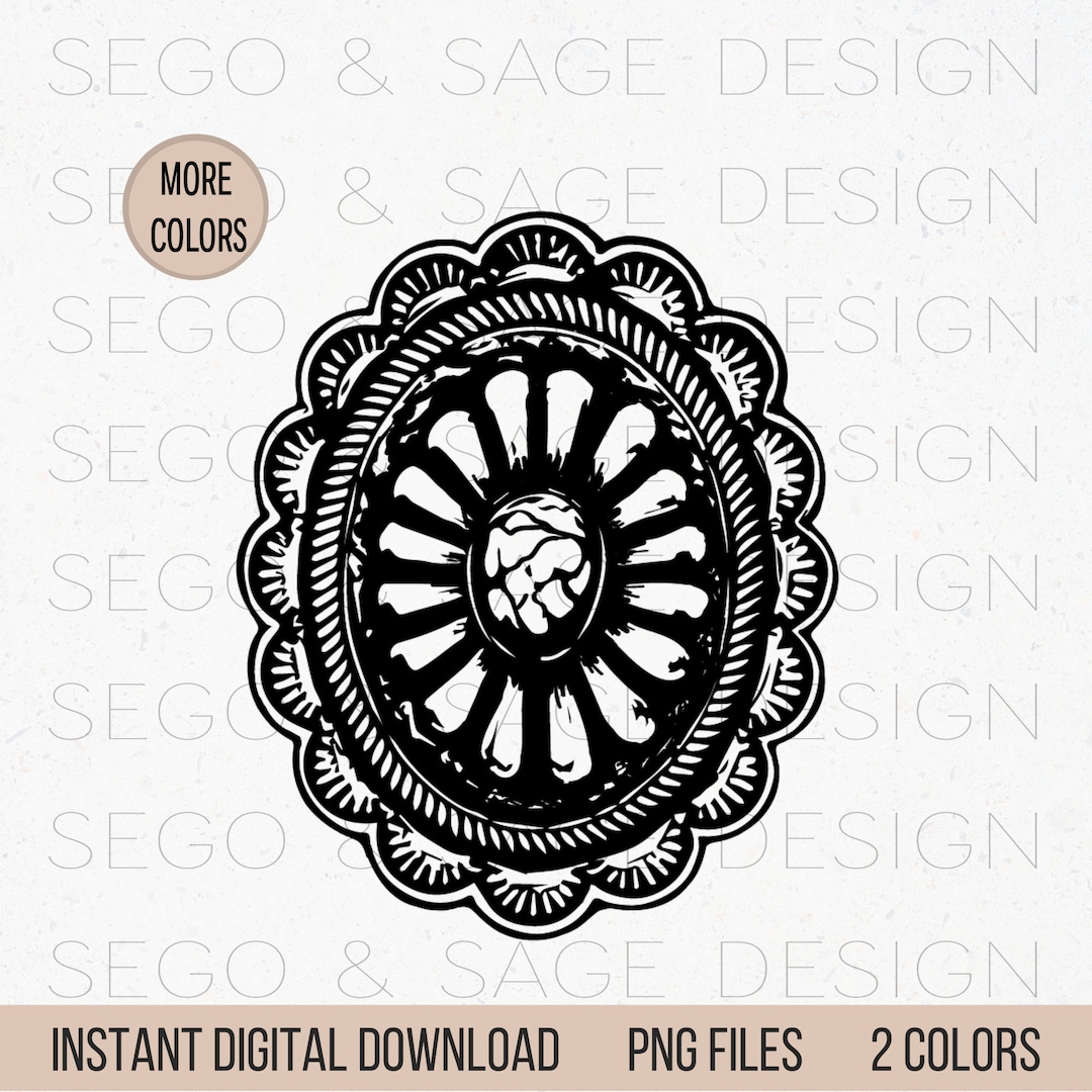 Concho PNG, Western PNG, Western Design, Cowgirl Print, Turquoise PNG ...