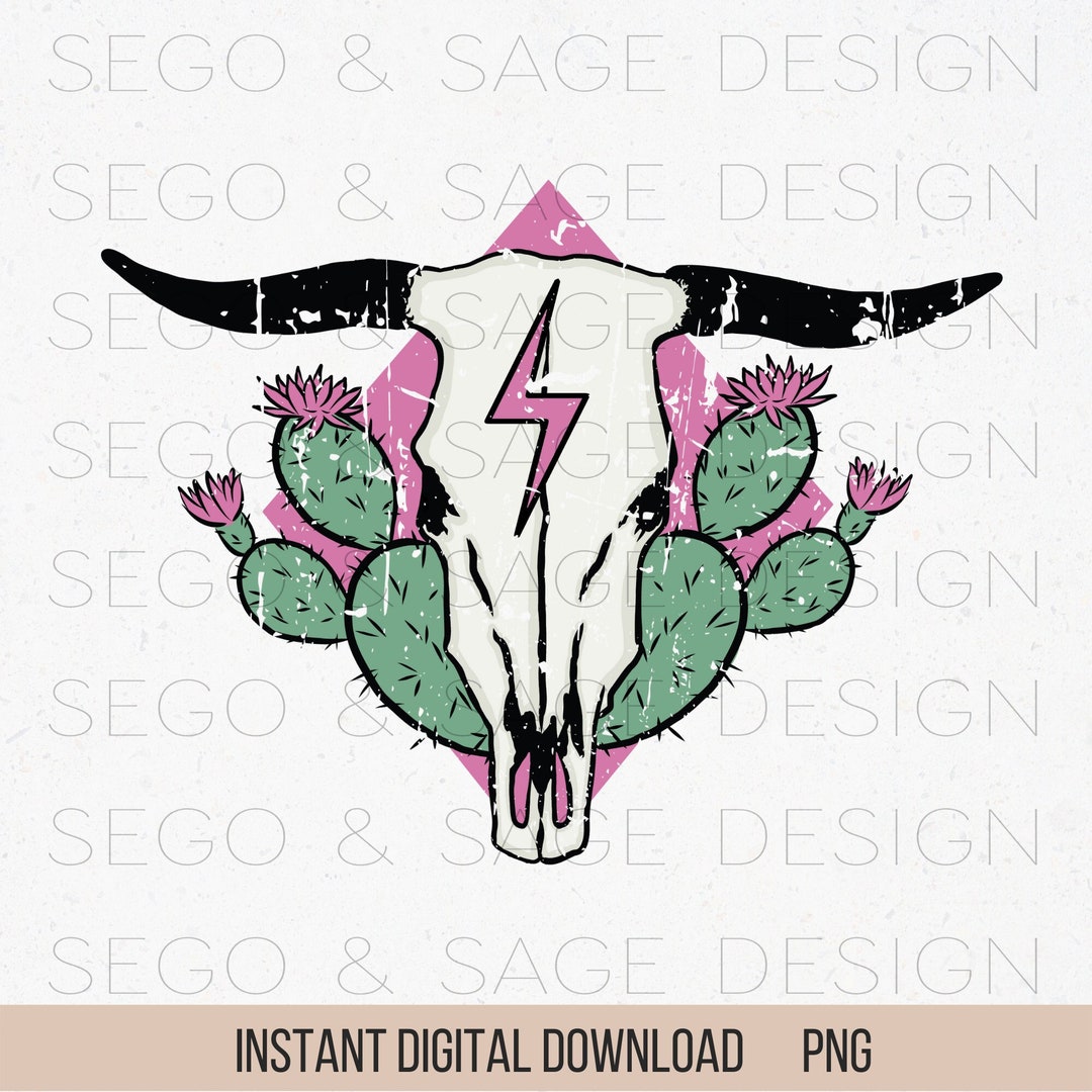 Cow Skull, Western Png, Lightening Bolt, Cowgirl Design, Buffalo ...