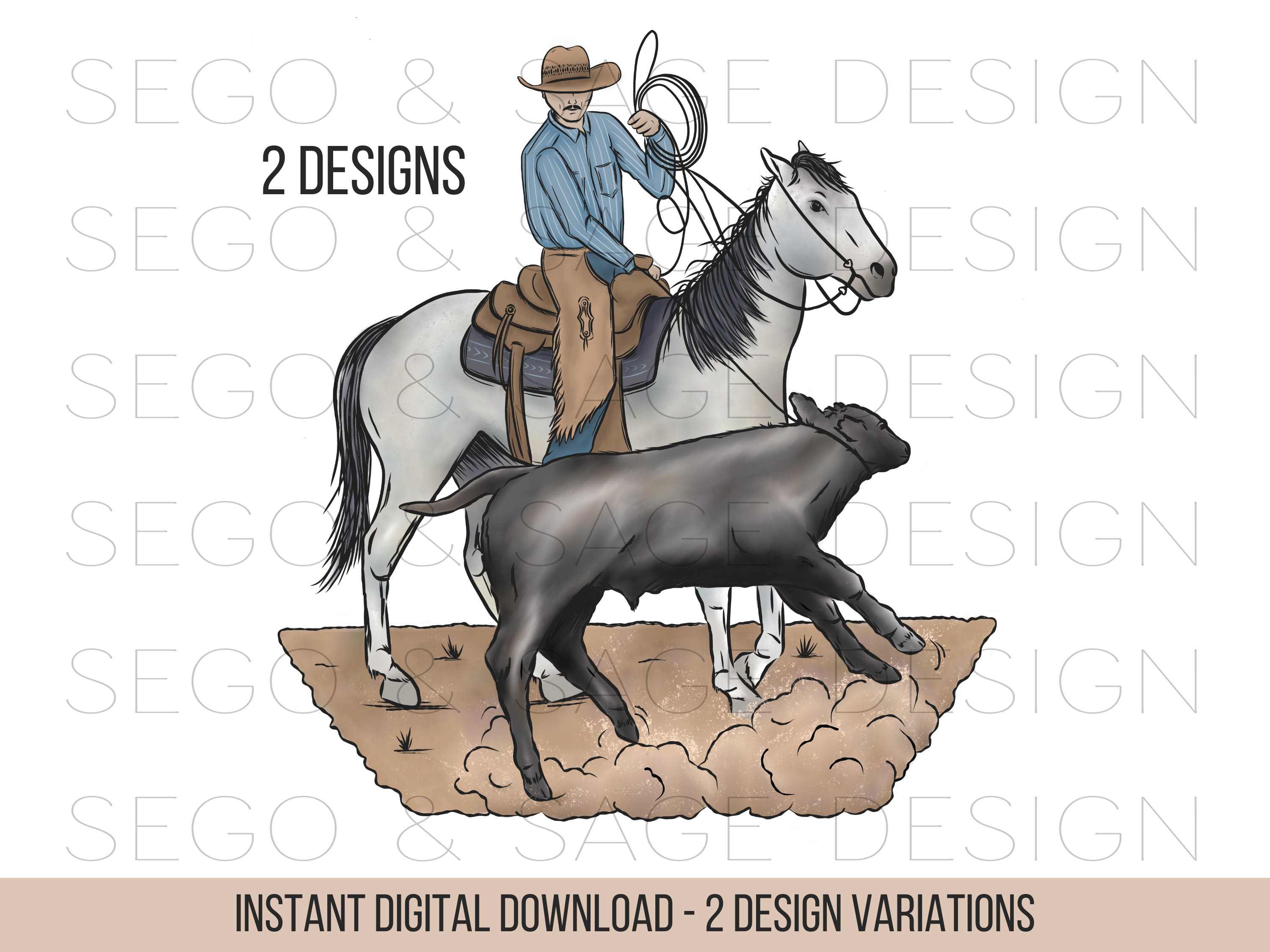 Kicking up Dust, Western PNG, Cowboy Design, Roping PNG, Rodeo Graphic ...