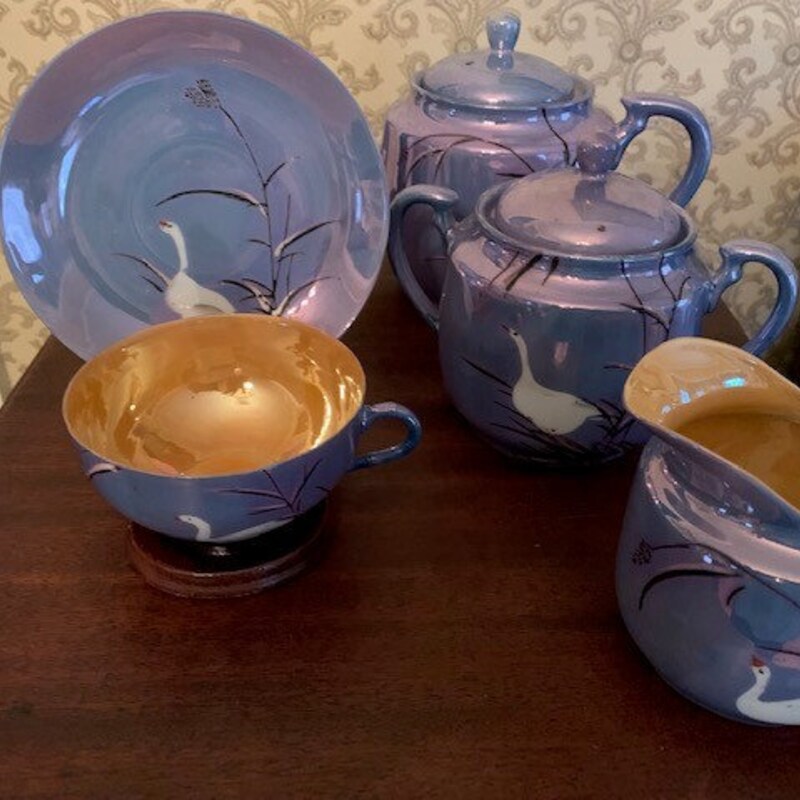 Blue Lusterware - Etsy