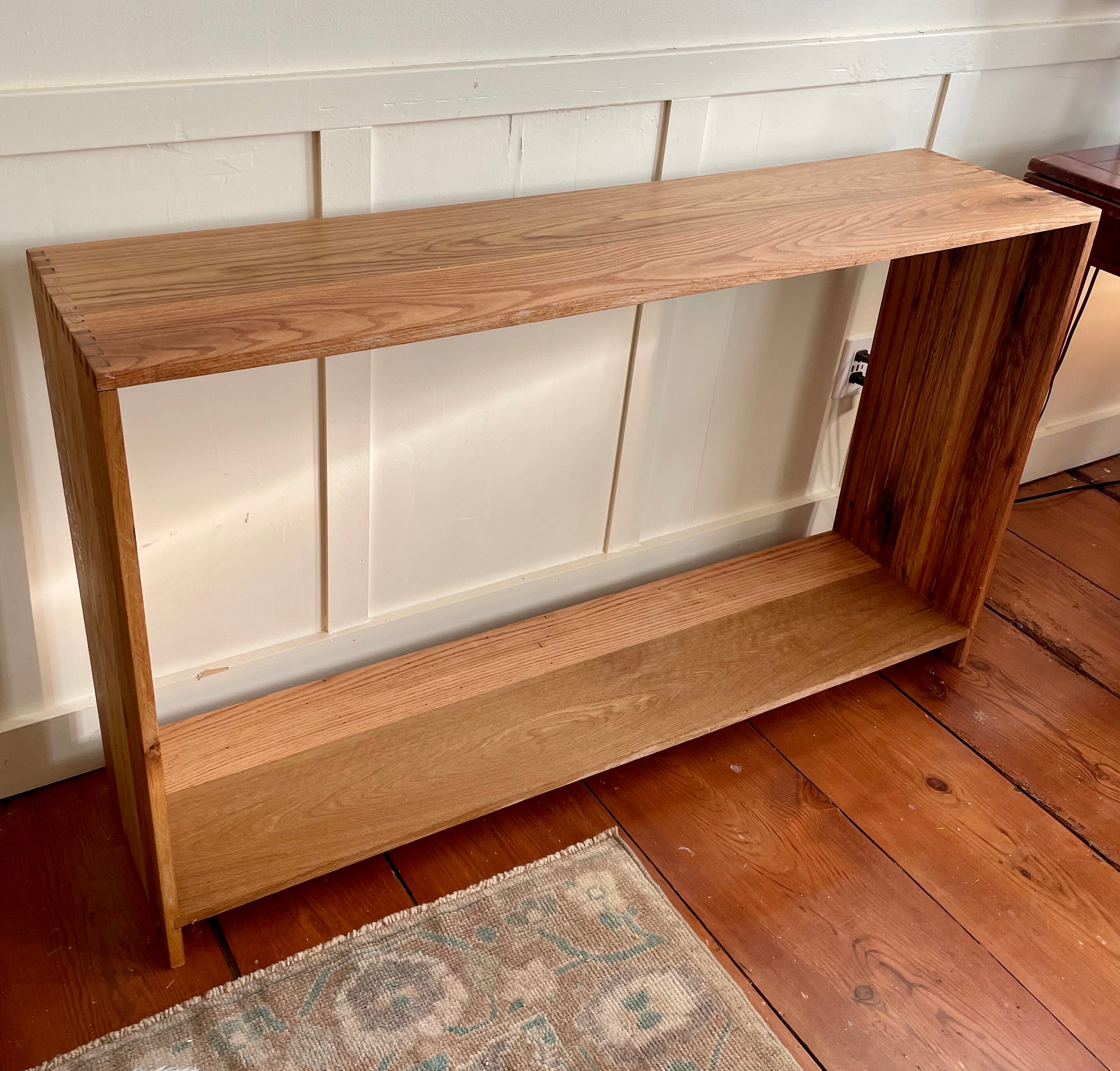 Console Table. Reclaimed Oak Boards, Box Joinery, Hand Made. - Etsy