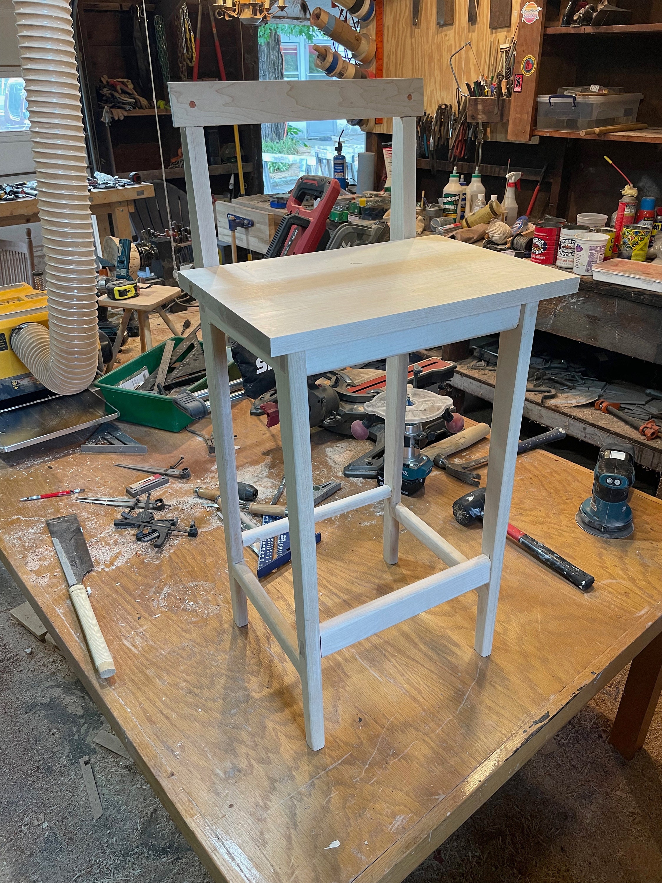 Bar Stool in Hard Maple With Pauduk Accents. Counter Height. - Etsy