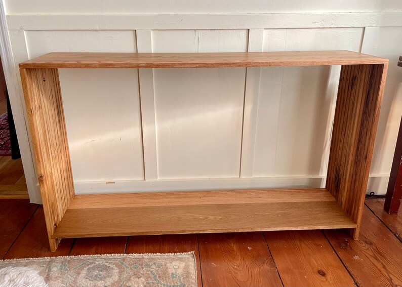 Console Table. Reclaimed Oak Boards, Box Joinery, Hand Made. - Etsy