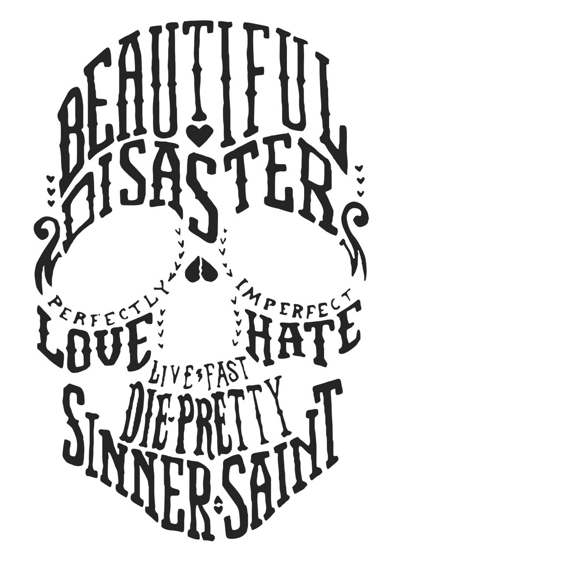 Beautiful Disaster Skull - Etsy