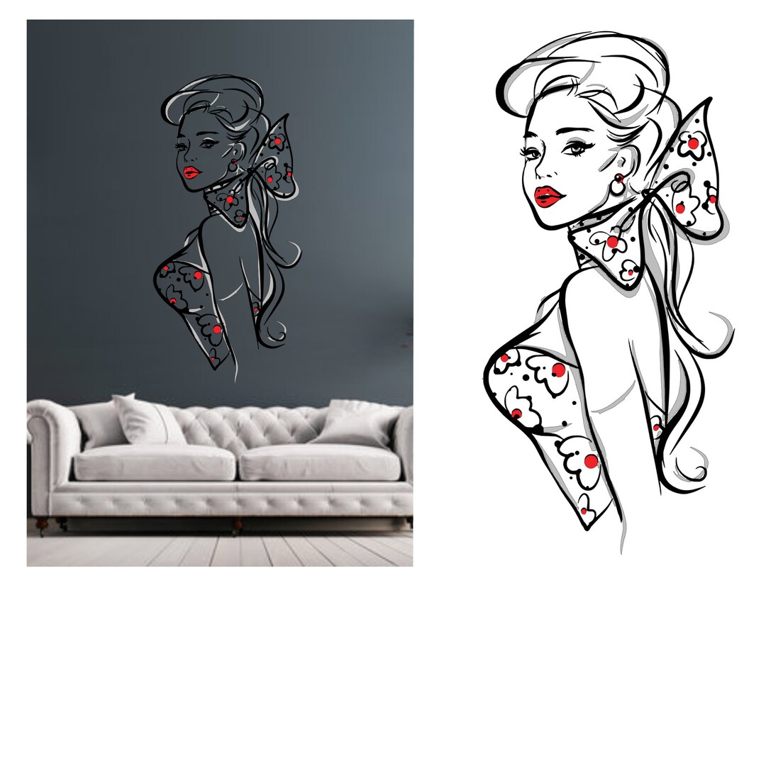 Lady of Elegance Wall Decal - Etsy