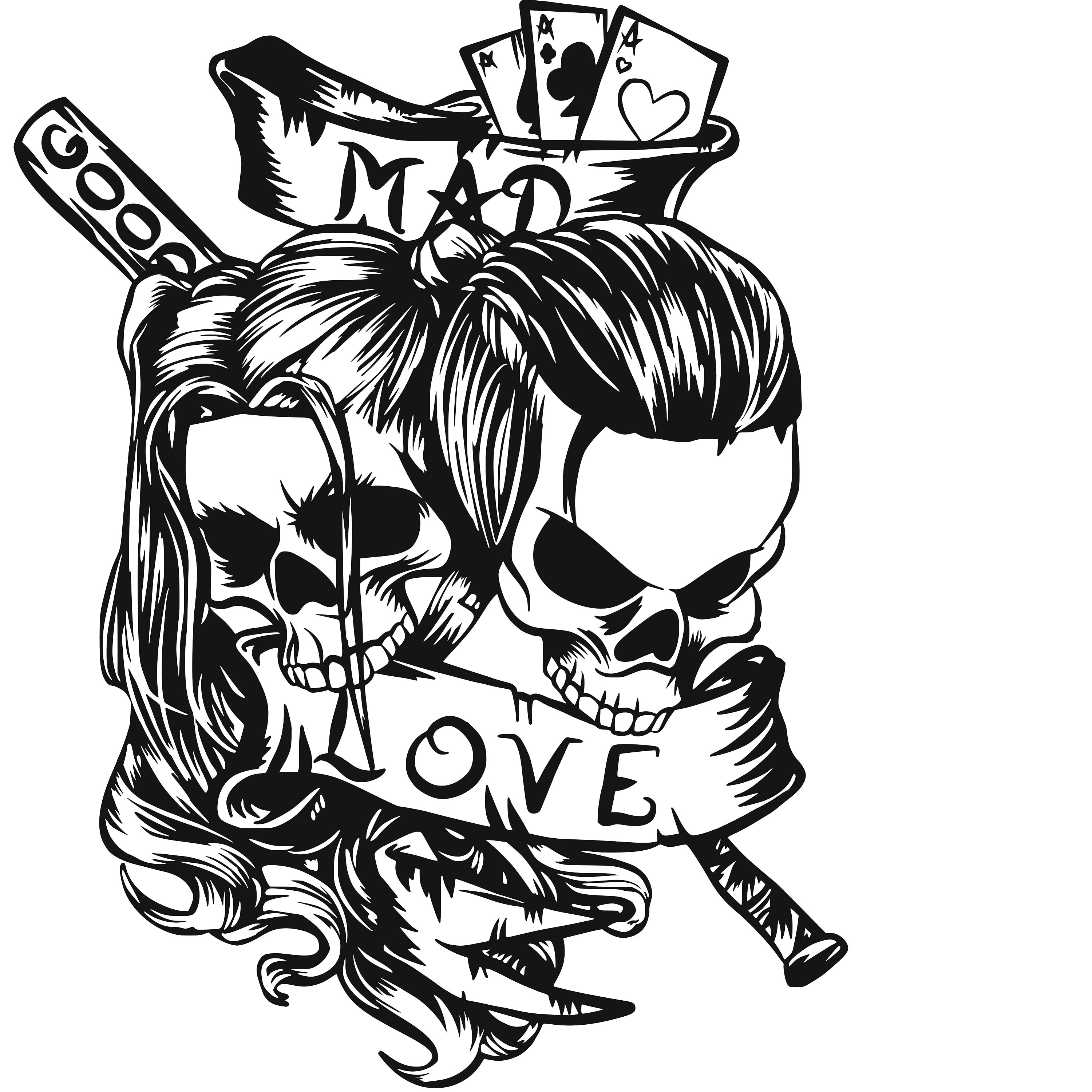 Mad Love Files in Both SVG and PNG - Etsy