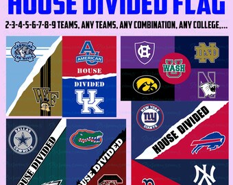 House Divided Flag College - Etsy
