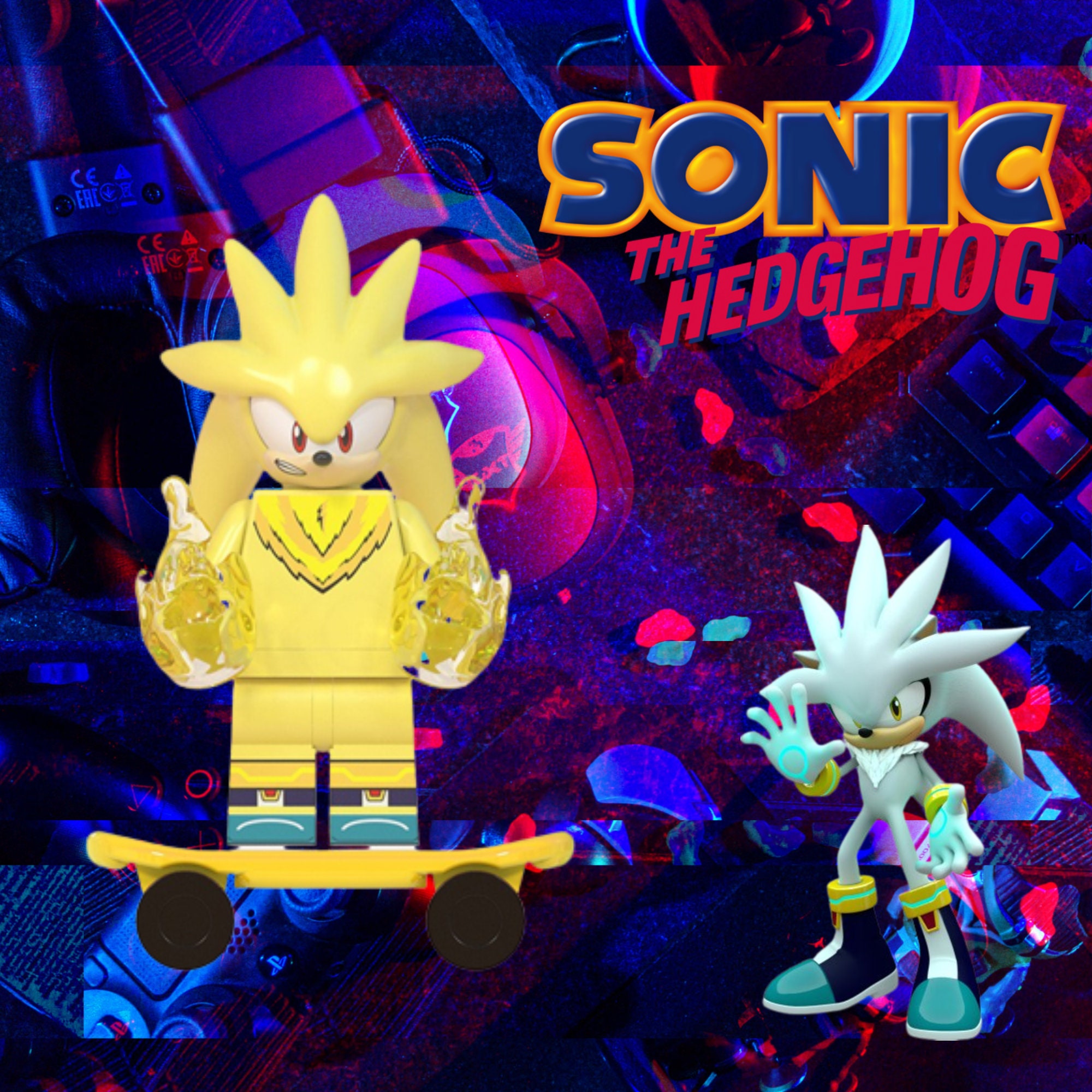 Super Sonic And Super Shadow And Super Silver Toys