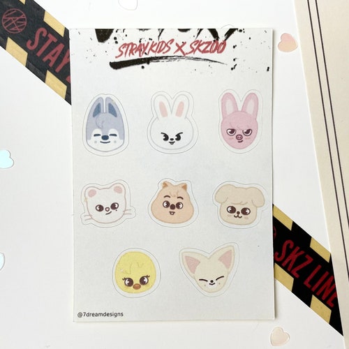 Stray Kids SKZOO Sticker Sheet - Etsy