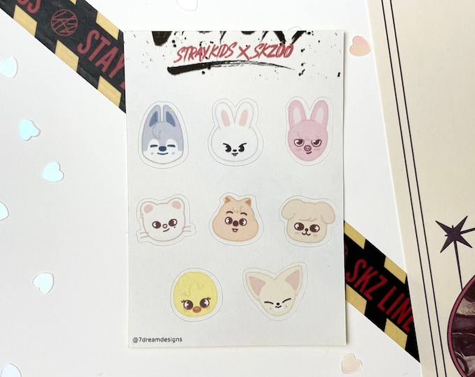 Stray Kids SKZOO Sticker Sheet - Etsy
