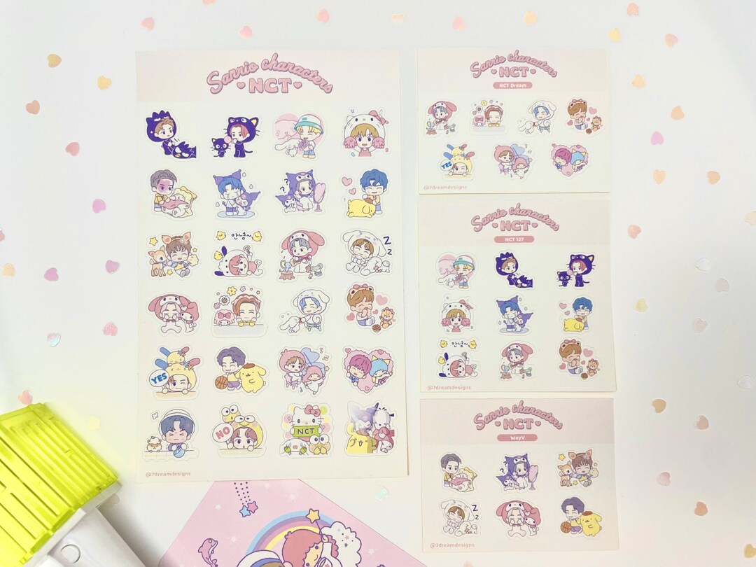NCT X Sanrio Friends Sticker Sheet - Etsy