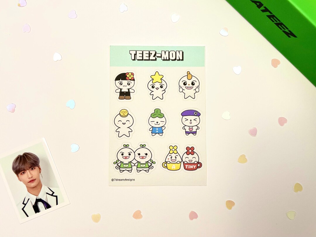 ATEEZ TEEZ-MON Sticker Sheet - Etsy
