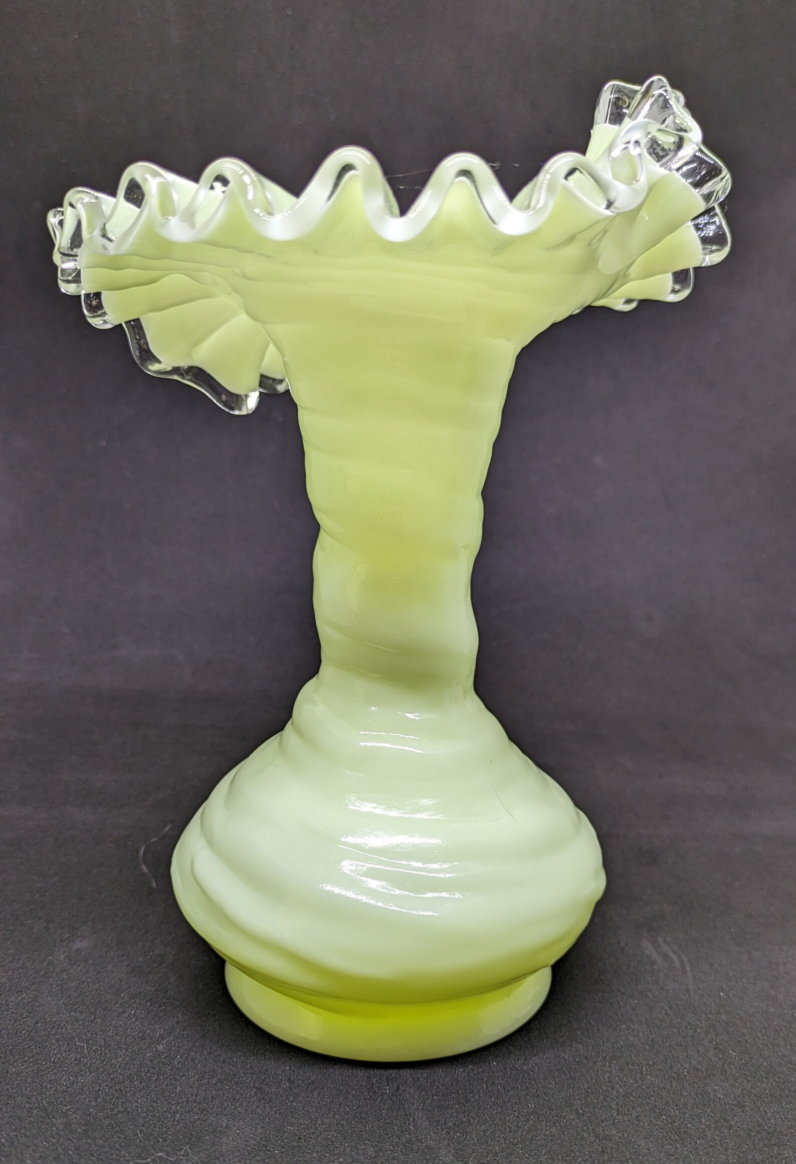 1940s Fenton Ivory Crest Uranium Glass Tulip Vase Flawless - Etsy