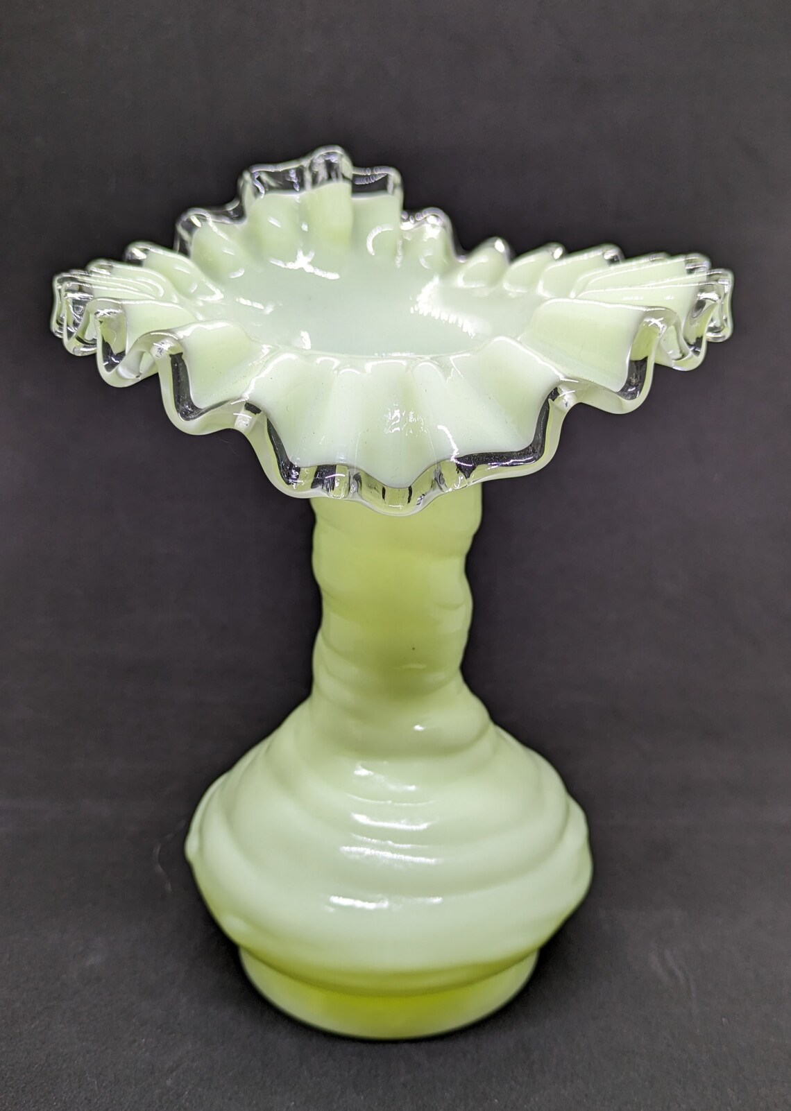 1940s Fenton Ivory Crest Uranium Glass Tulip Vase Flawless - Etsy