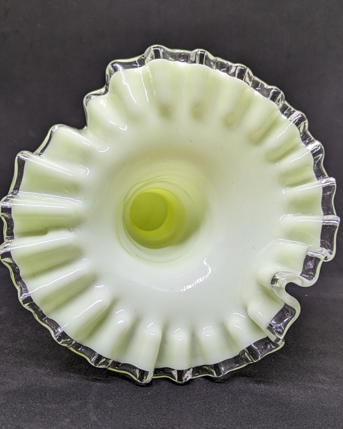 1940s Fenton Ivory Crest Uranium Glass Tulip Vase Flawless - Etsy