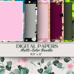 Multi Color Pattern Digital Paper | Printable | Digital | Instant ...
