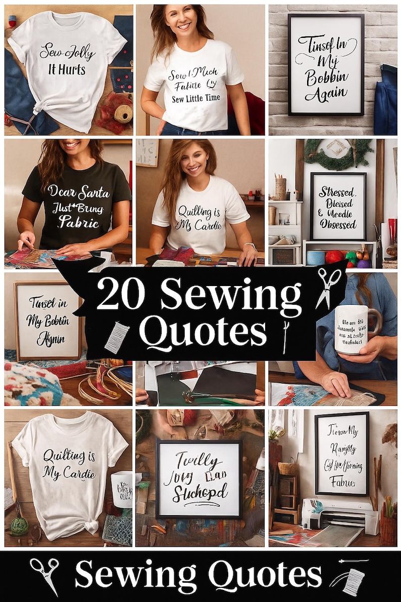 20 Sewing Quotes Bundle SVG Sublimation & Craft Designs Sewist ...