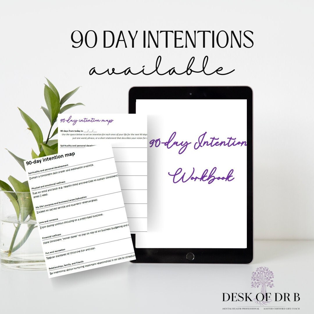 90-day Intentions Workbook | Goal Setting & Self-reflection Journal for ...