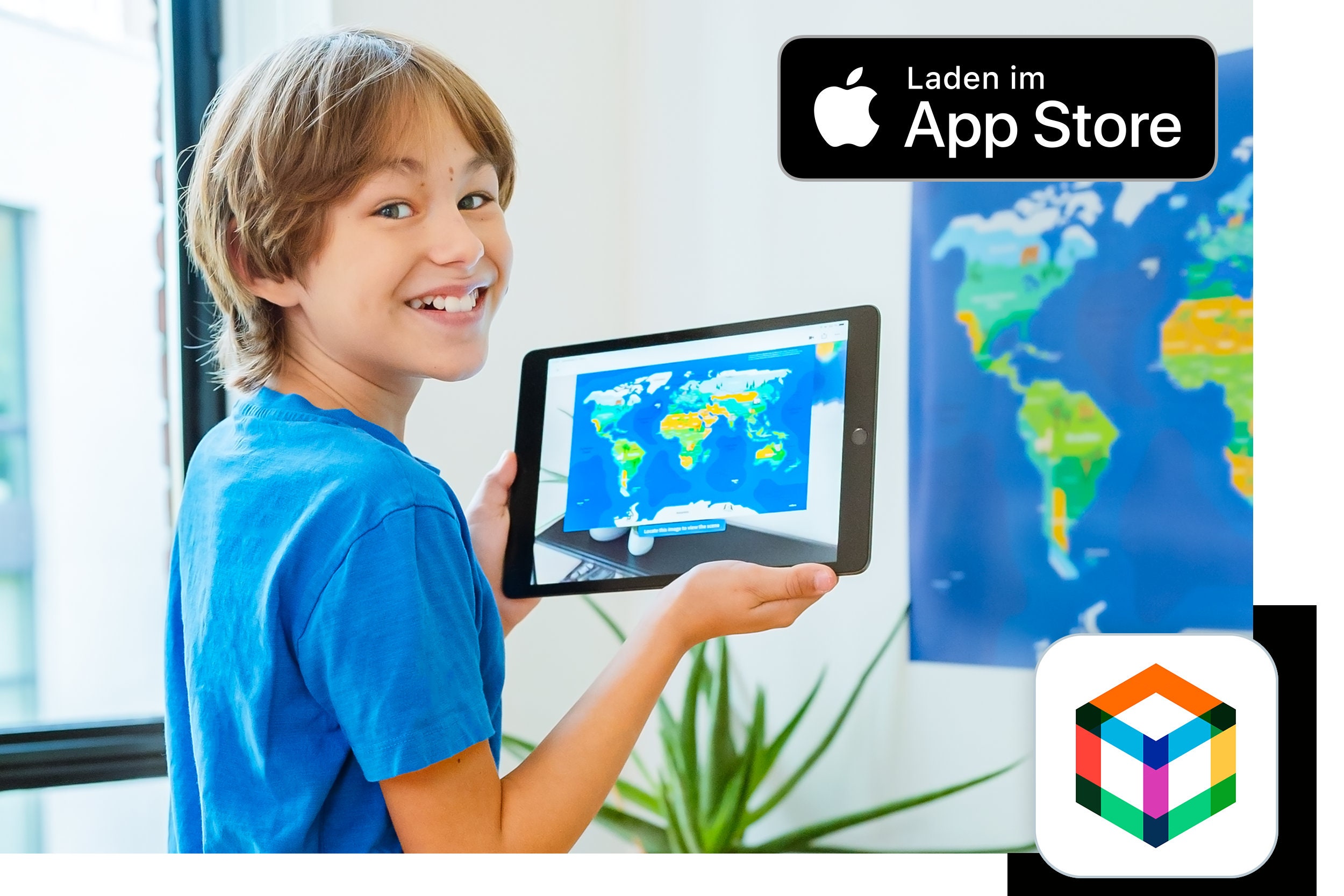 Augmented Reality Poster world Map Animals, Learning Poster, Children's ...
