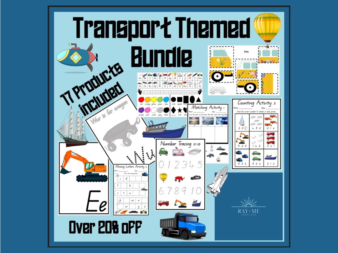 Transport Themed Activities and Resources - BUNDLE - Etsy