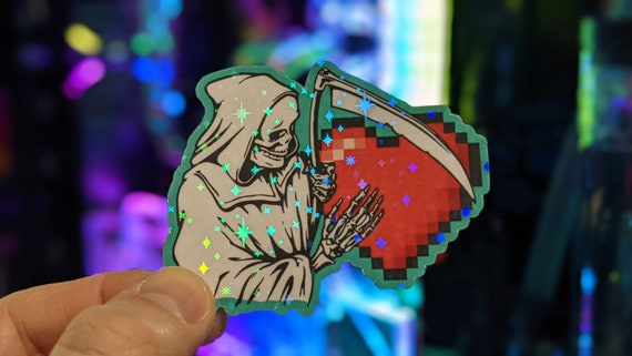 2 Grim Reaper Heart Valentine's Day Sticker | Etsy