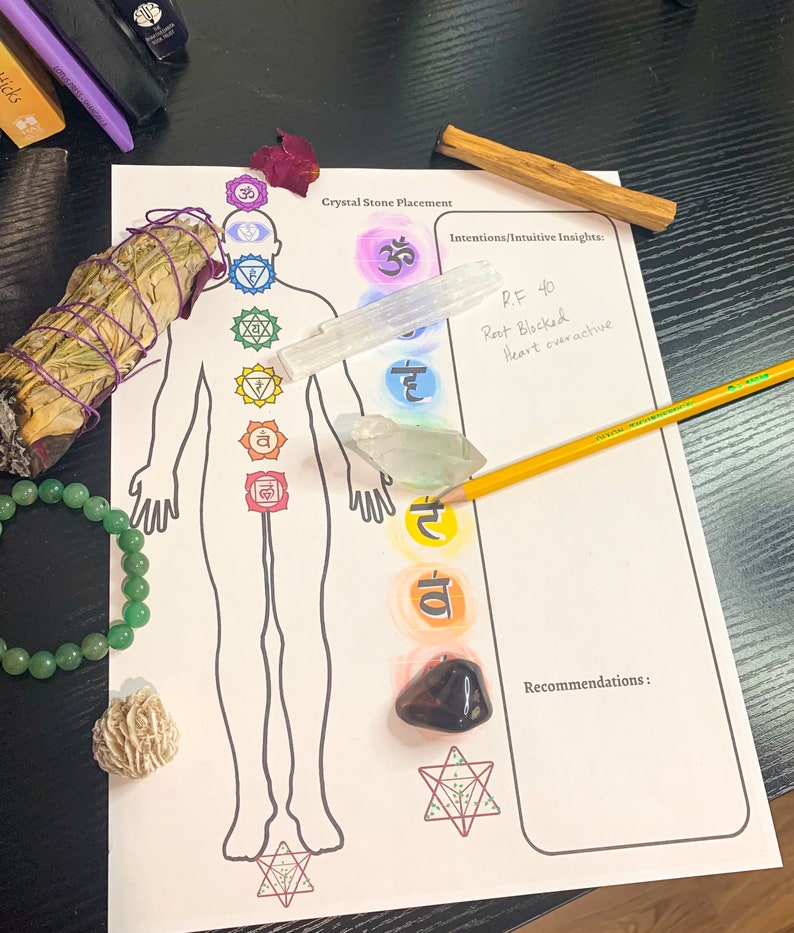 Reiki Crystal Chakra Healing Board Printable Template – Digital ...