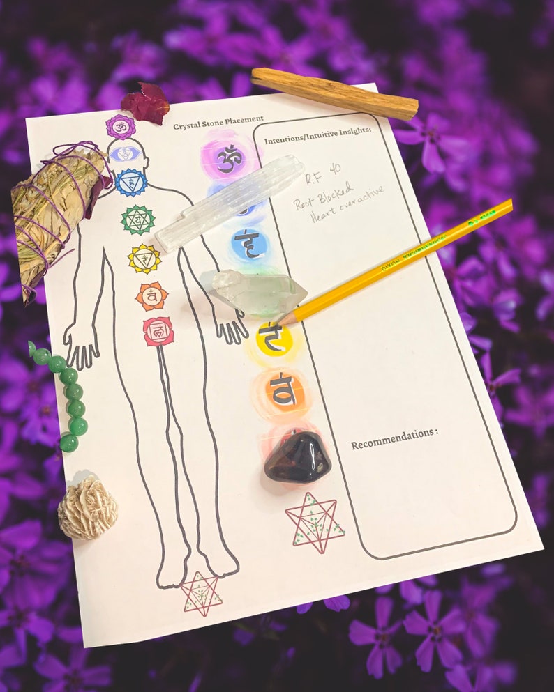 Reiki Crystal Chakra Healing Board Printable Template – Digital ...