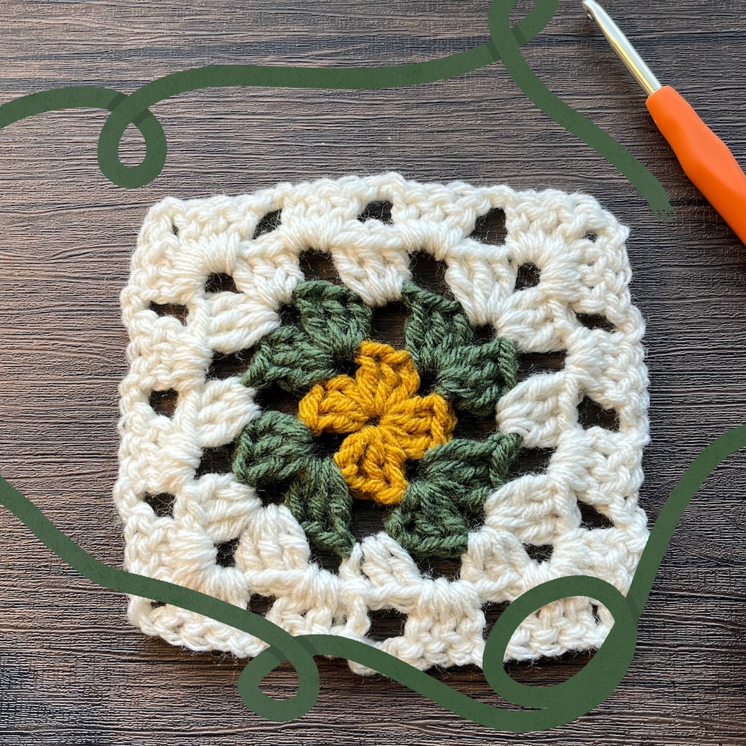 Granny Square Crochet PDF Pattern & Video Tutorial | Granny Square ...