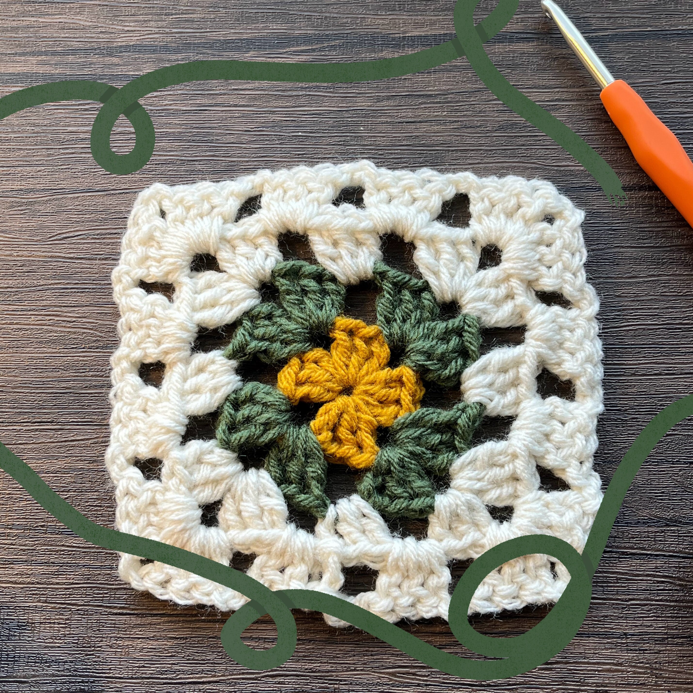 Granny Square Crochet PDF Pattern & Video Tutorial | Granny Square ...