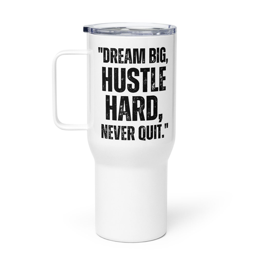 White Travel Mug With a Handle Stainless Steel Coffee Mug With ...