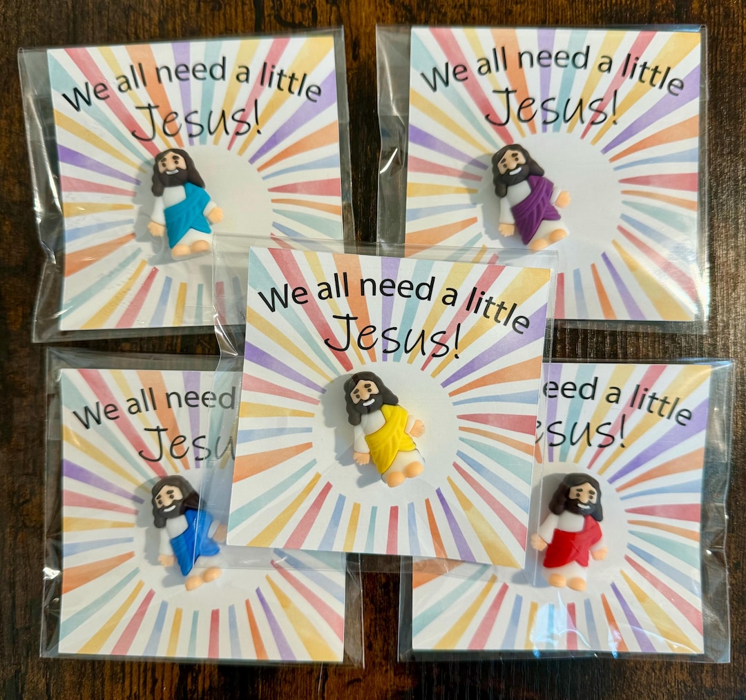 Little Jesus Pocket Cards for Church Party Favors, Bible Study ...