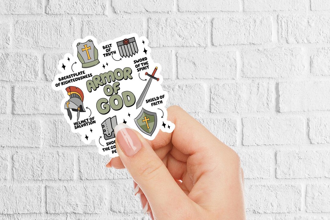 Armor of God Christian Vinyl Stickers Decal for Laptop, Party Favor ...