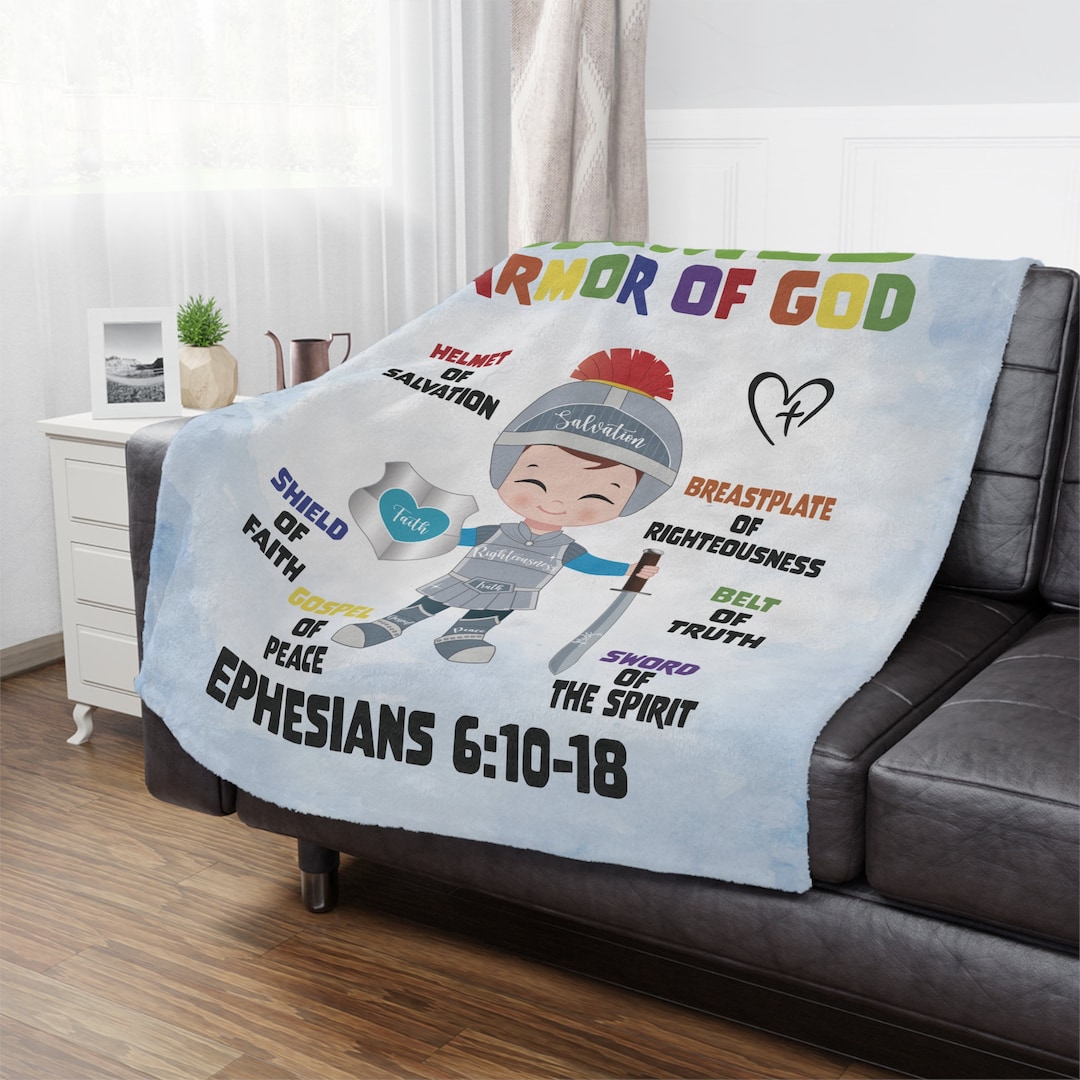 Armor of God Blanket Kids Christian Personalized Blanket Kids - Etsy