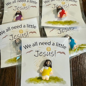 Little Jesus Pocket Cards for Church Party Favors, Bible Study ...