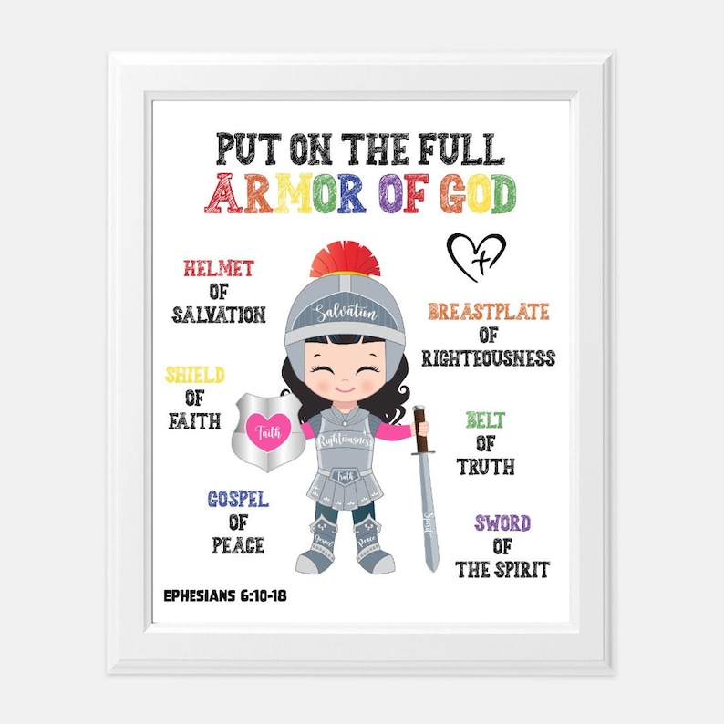 Personalized Christian Wall Art Armor of God Wall Art Kids - Etsy Australia