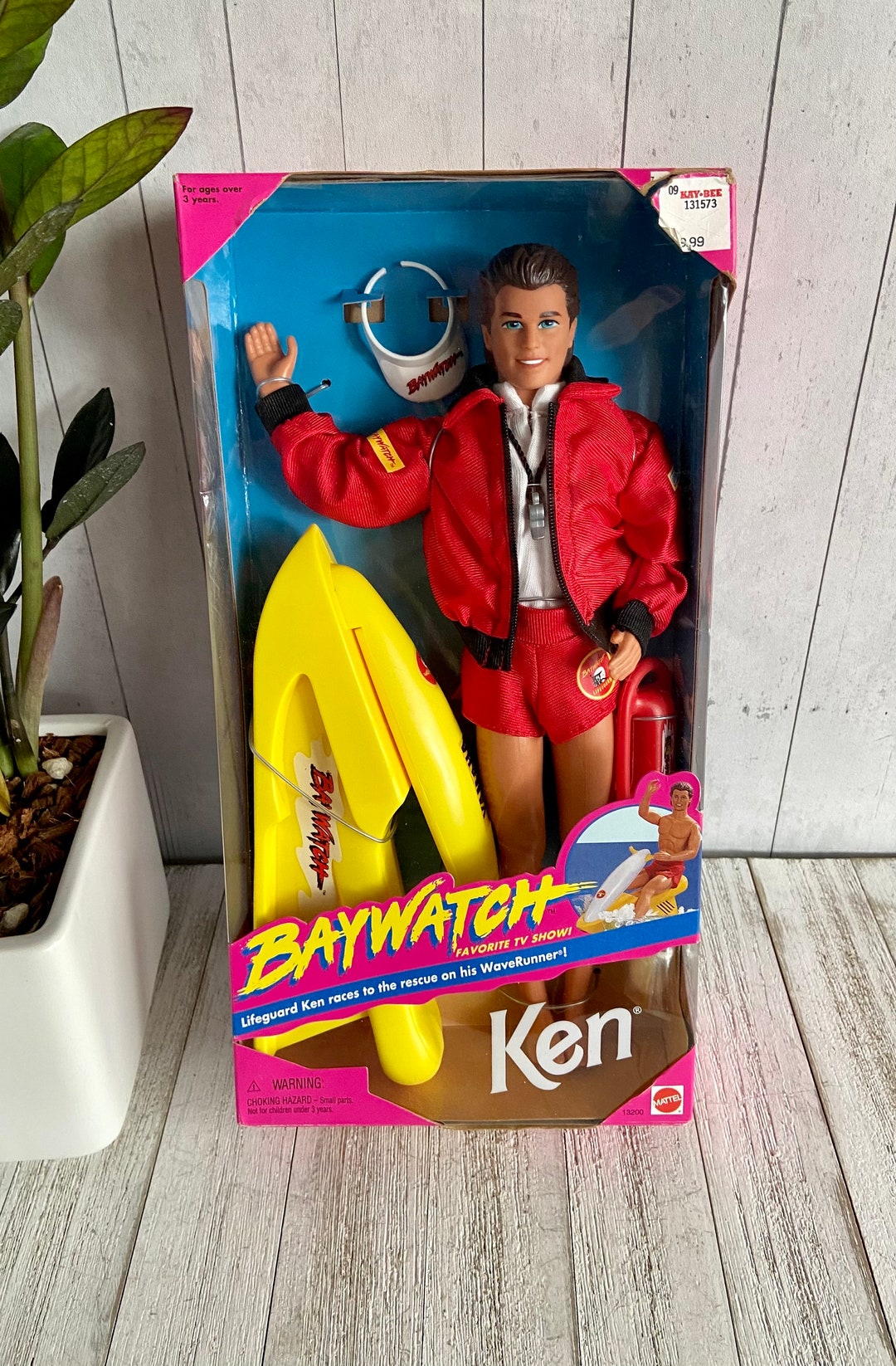 Barbie 1994 Baywatch Ken Doll Lifeguard With Wave Runner and ...
