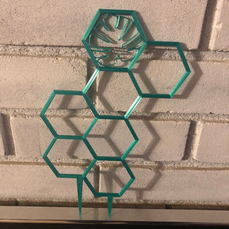 8.25in Hexagon Trellis With Selecting an Initial for Indoor / - Etsy